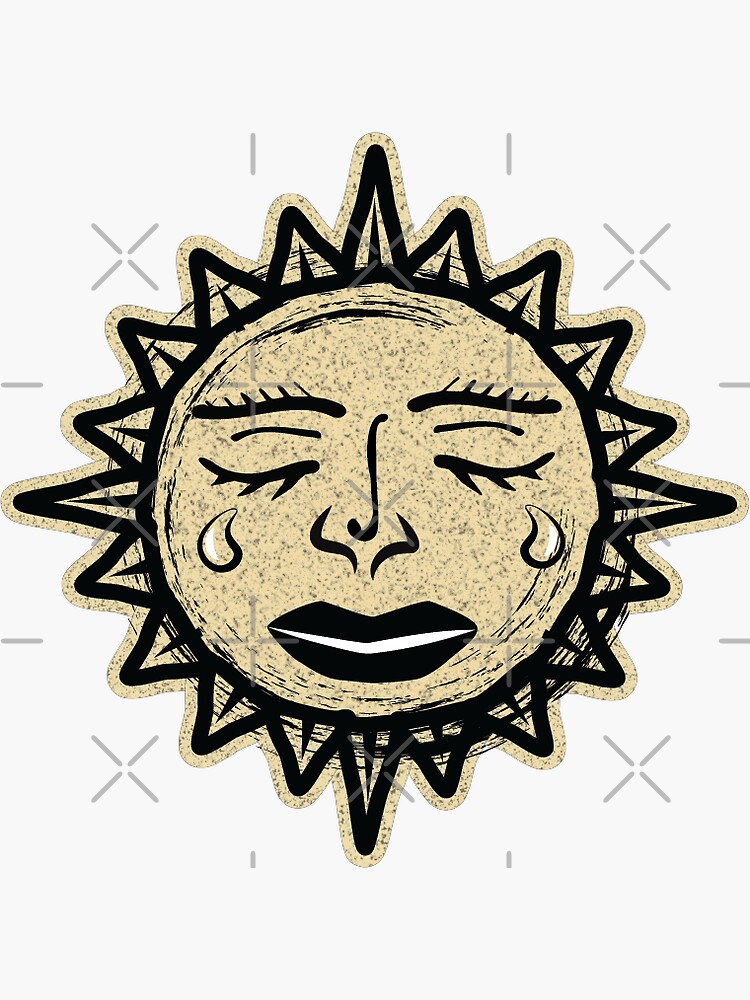 "Crying Sun God" Sticker for Sale by Instrumentalno | Redbubble