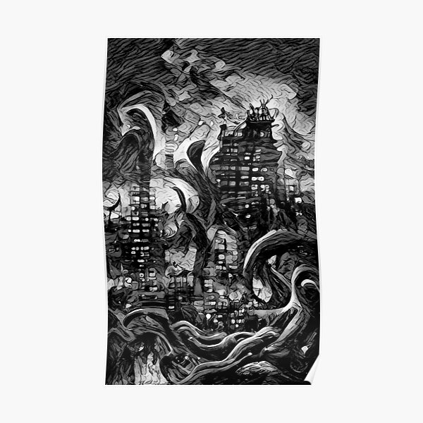 "The Apocalypse 2 (Black & White) - Flaming City in Ruins ...