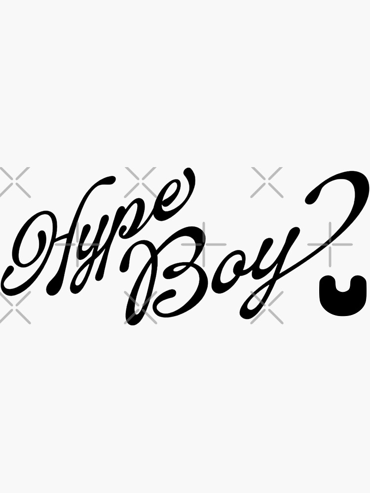 "Hype Boy NewJeans Cursive" Sticker for Sale by xenocene | Redbubble