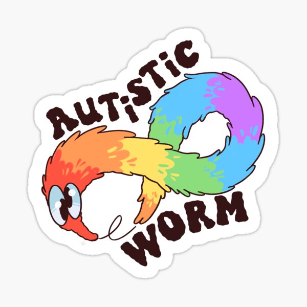 "Autistic Worm on a String" Sticker for Sale by pastalbird | Redbubble