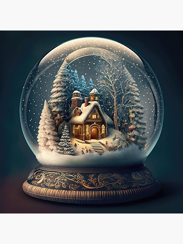 "Christmas Snow Globe" Sticker for Sale by Mr-Ordinary | Redbubble