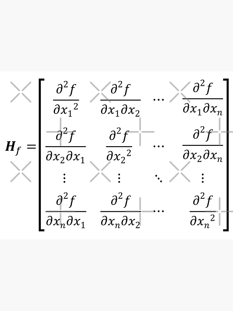 Hessian Matrix, Important Tool Of Differential Calculus Premium Matte ...