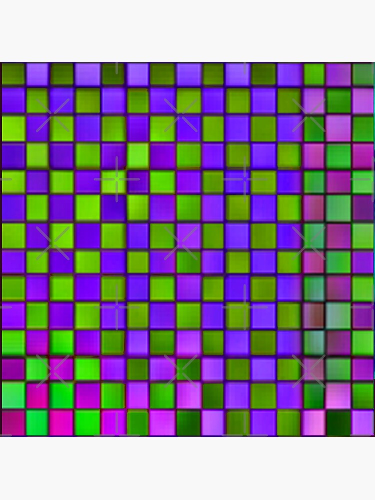 "CHECKER - PURPLE " Sticker for Sale by Davidbowieart | Redbubble