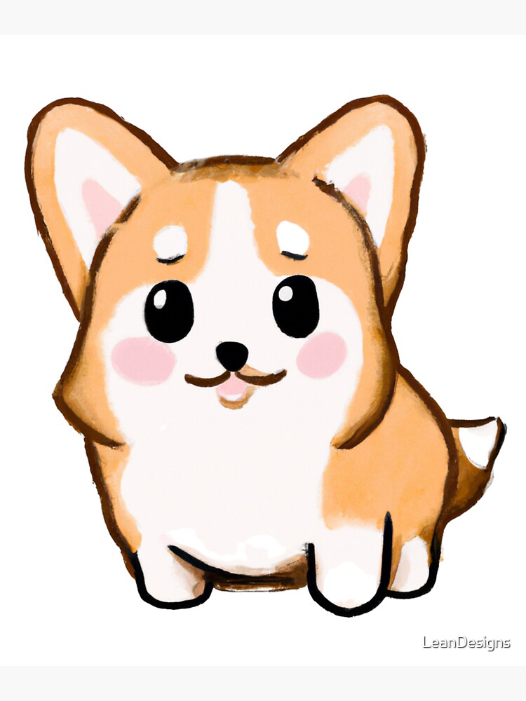 "Very Cute Corgi. Kawaii Animals" Sticker for Sale by LeanDesigns ...