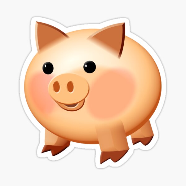 "Cute Cartoon Baby Pig" Sticker for Sale by Almdrs | Redbubble