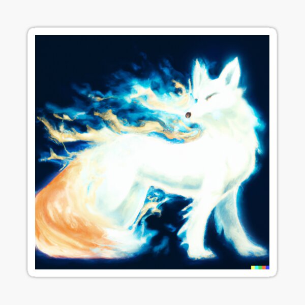 "legendary white fox" Sticker for Sale by laungefall | Redbubble