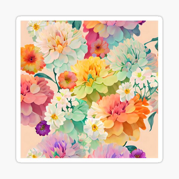 "Pastel Floral Pattern Carnations Calm Soothing Sympathy Funeral ...