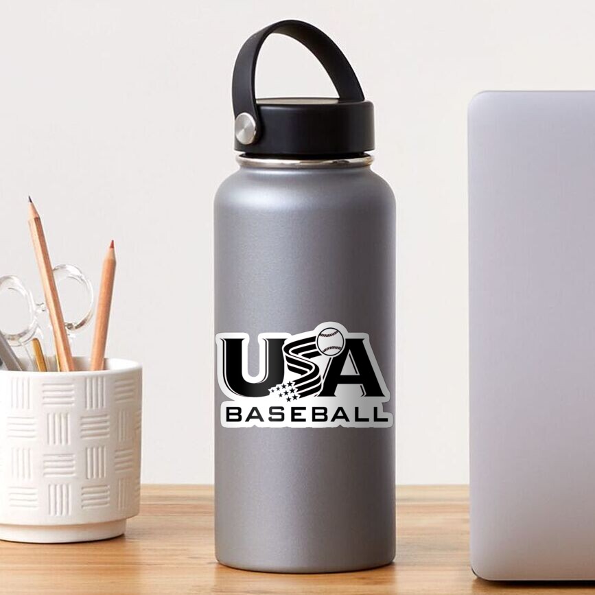 "USA BASEBALL LOGO IN BLACK" Sticker for Sale by keitof | Redbubble
