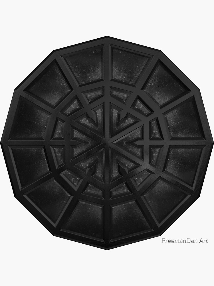 "Resurrection Emblem - Black and Black on White background" Sticker for ...