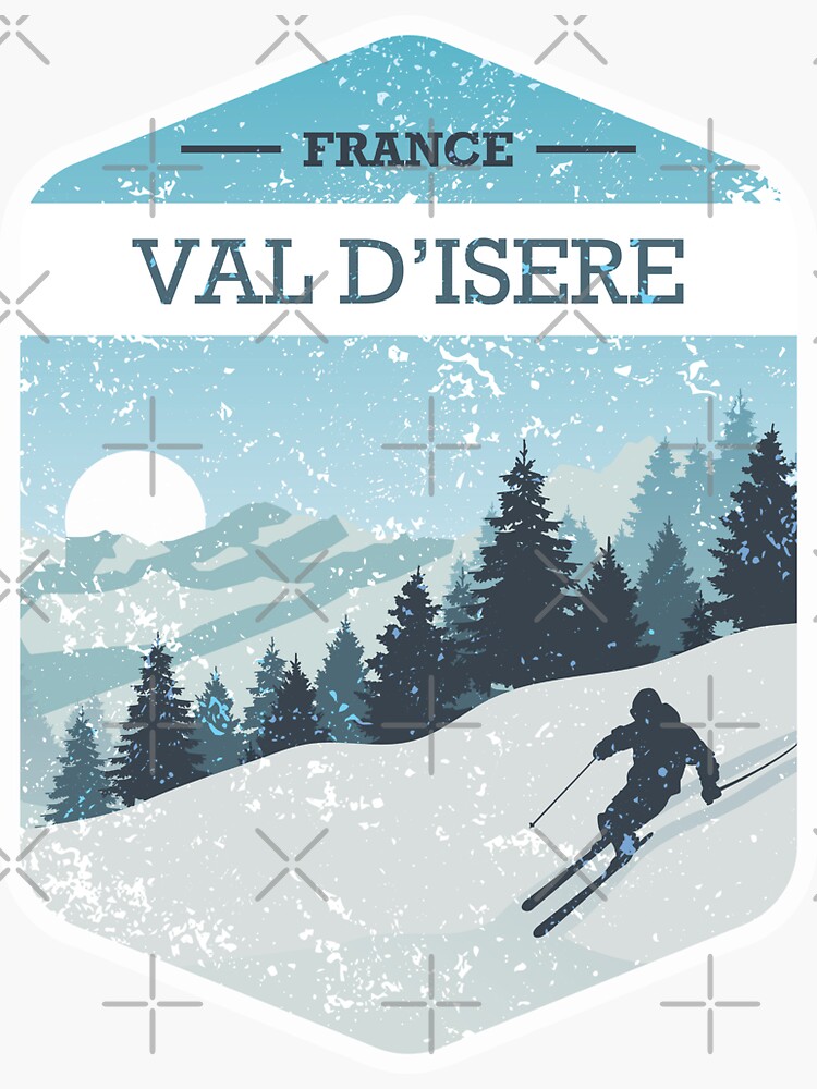 "Val d'Isere Ski Resort in France" Sticker for Sale by origato | Redbubble