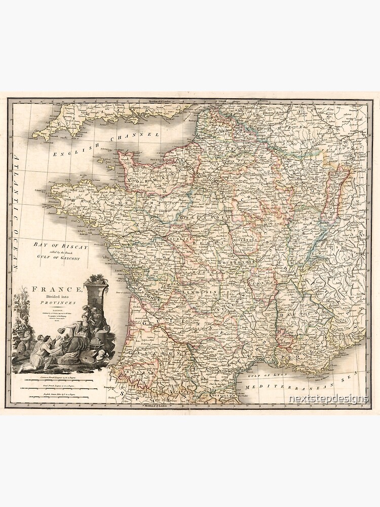 "Map of France, divided into provinces, 1838 by Wyld" Art Print for ...