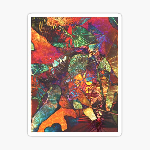 "BOHEMIAN JAVA ABSTRACT" Sticker for Sale by PamelaArtograph | Redbubble