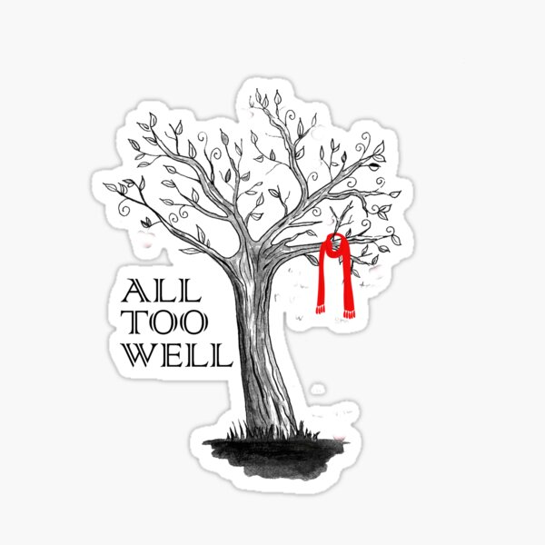 "ALL TOO WELL" Sticker for Sale by ohlapislazuli | Redbubble