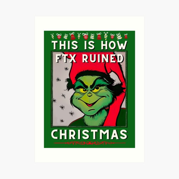 "FTX Ponzi Christmas Ugly Sweater - Sam Bankman Fried Crypto Grinch ...