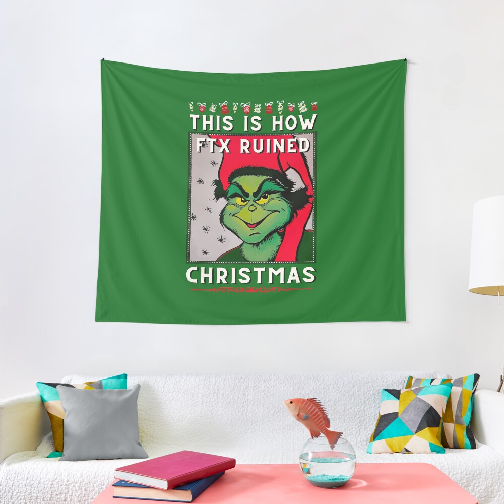 "FTX Ponzi Christmas Ugly Sweater - Sam Bankman Fried Crypto Grinch ...