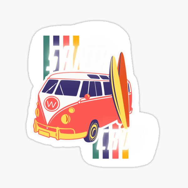 "vintage santa cruz - santa cruz 1970 car by N17V17" Sticker for Sale ...