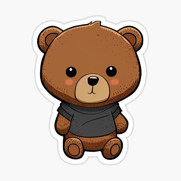 "Teddy Bear - Cute" Sticker for Sale by Bondoboxy | Redbubble