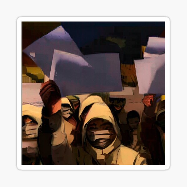 "White Paper (Blank Paper) Protests:白紙革命(白纸革命) " Sticker for Sale by ...
