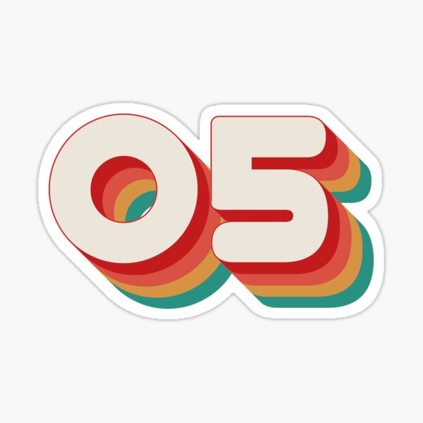 "Number 5" Sticker for Sale by Texterns | Redbubble