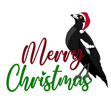 "Merry Christmas magpie" Poster for Sale by aussiemaggieluv | Redbubble