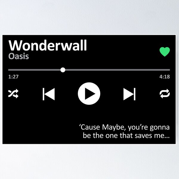 "Wonderwall Streaming" Poster for Sale by TraceTheFace | Redbubble