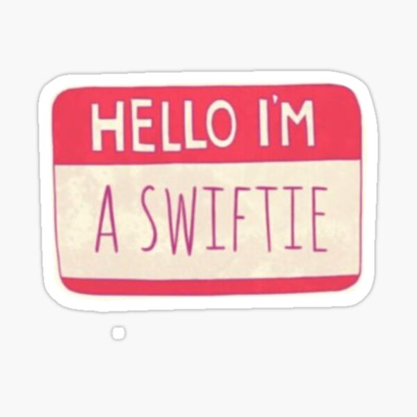 "swiftie name tag" Sticker for Sale by Betsymae | Redbubble