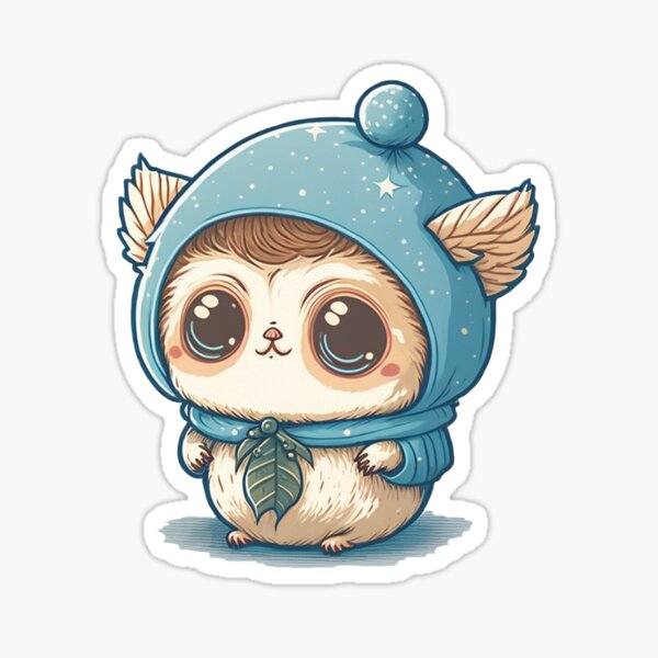 "Chibi Christmas Tarsier" Sticker for Sale by aubbit | Redbubble