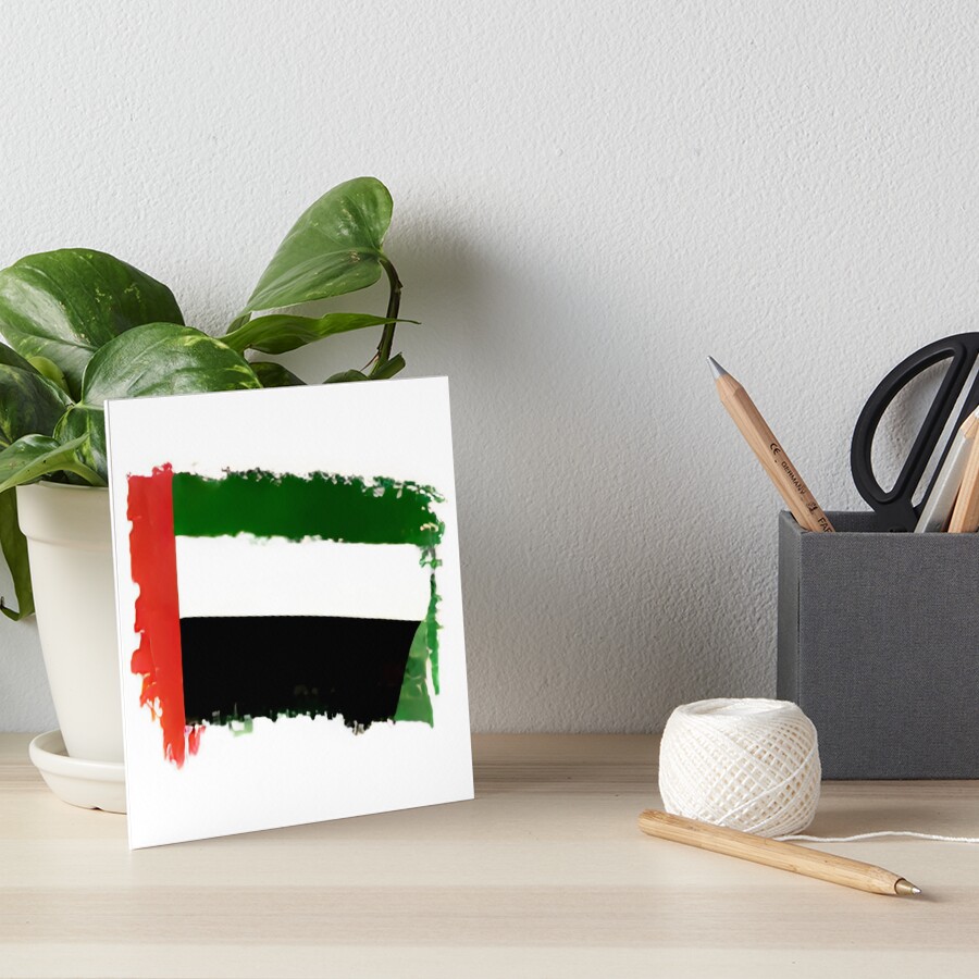 "United Arab Emirates art / UAE flag art" Art Board Print for Sale by ...