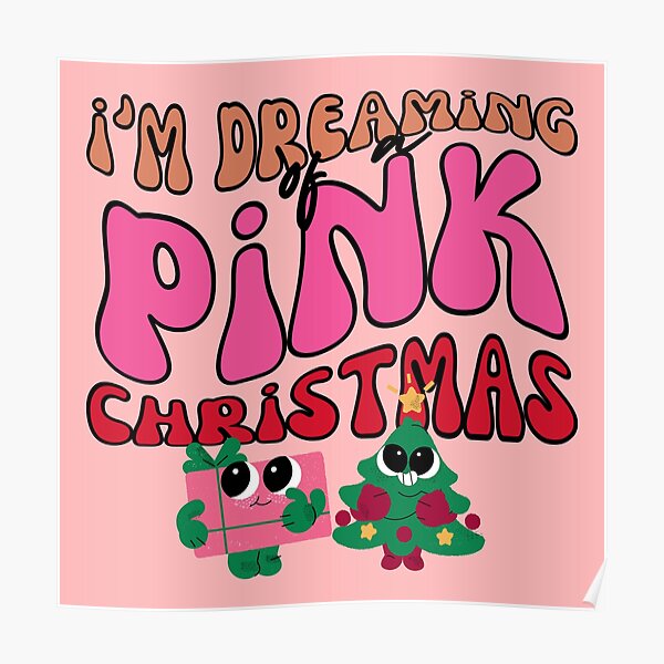 "I'm Dreaming of a Pink Christmas pink and red retro 70s aesthetic ...