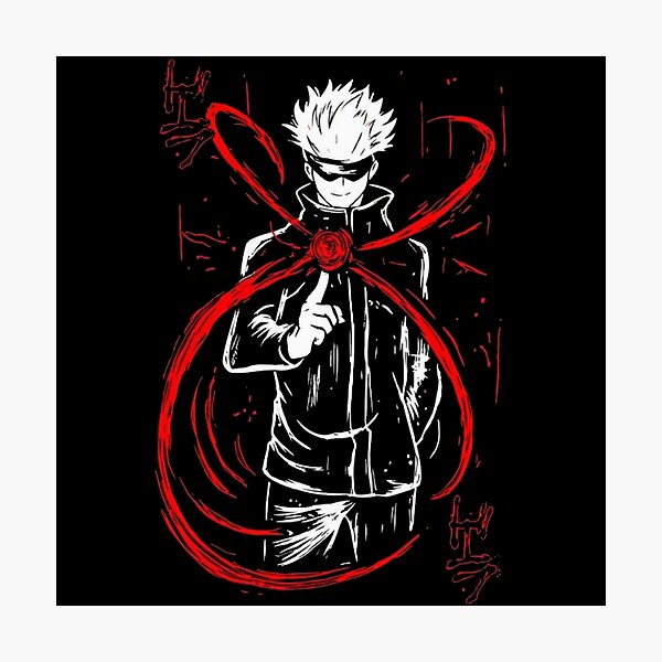 "gojo red jujutsu kaisen" Photographic Print for Sale by youranimeworld ...