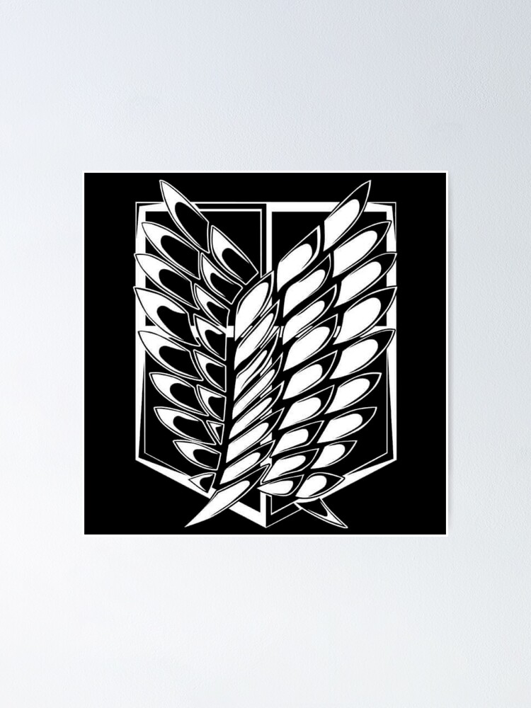 "the Survey Corps logo attack on titan" Poster for Sale by ...
