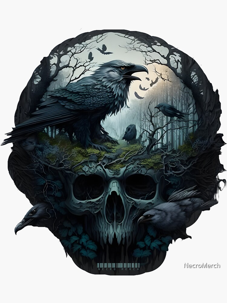 "The Crows - Necro Merch " Sticker for Sale by NecroMerch | Redbubble