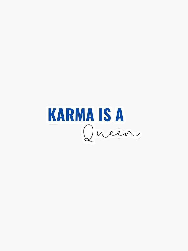 "karma" Sticker for Sale by Betsymae | Redbubble