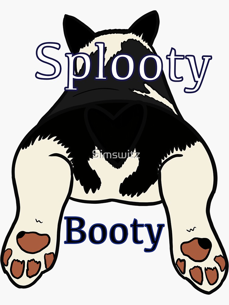 "Splooty booty" Sticker for Sale by Simswitz | Redbubble