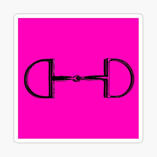 "Snaffle Bit Pillow Hot Pink" Sticker for Sale by redfox3 | Redbubble