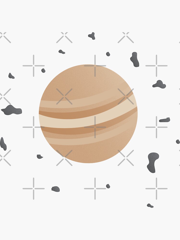 "Jupiter And Asteroid" Sticker for Sale by RickArl | Redbubble