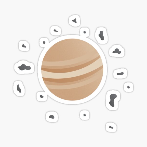 "Jupiter And Asteroid" Sticker for Sale by RickArl | Redbubble