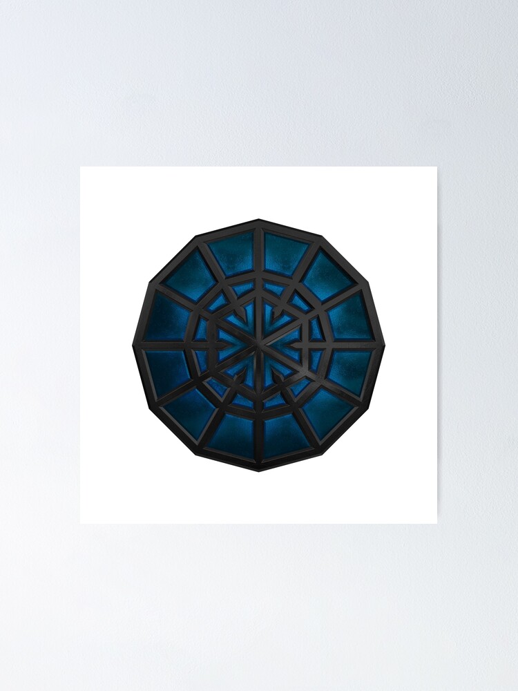 "Resurrection Emblem - Black and Blue on White background" Poster for ...