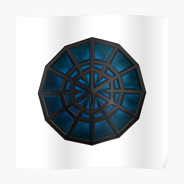 "Resurrection Emblem - Black and Blue on White background" Poster for ...