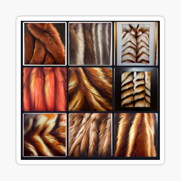 "Faux Fur art / Clothing / Textiles art" Sticker for Sale by ...