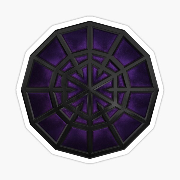 "Resurrection Emblem - Black and Purple on Black Background" Sticker ...