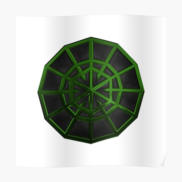 "Resurrection Emblem - Green and Black on White background" Poster for ...