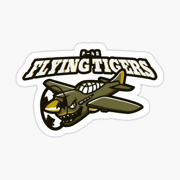 "Warbird - WW2 - Flying Tigers - Airplane - War - Air Force" Sticker ...