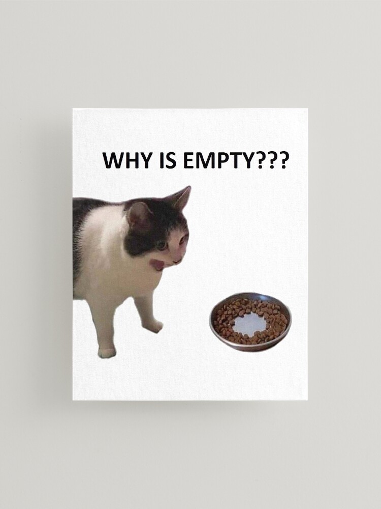 "Why is it Empty Meme" Mounted Print for Sale by Psyche-Lab | Redbubble