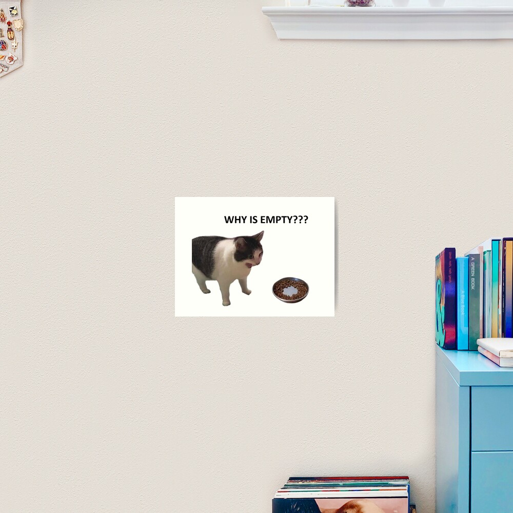"Why is it Empty Meme" Art Print for Sale by Psyche-Lab | Redbubble
