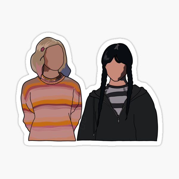 Pegatina «Miércoles Addams y Enid Sinclair 2» de blakiecake98 | Redbubble