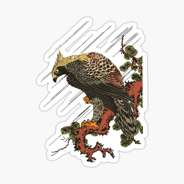 "Eagle on a Pine Branch in the Rain, 1770s - Vintage" Sticker for Sale ...