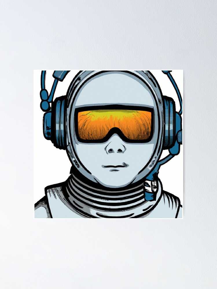 "Robot Spaceman in Sunglasses (AI Generated Art)" Poster for Sale by ...