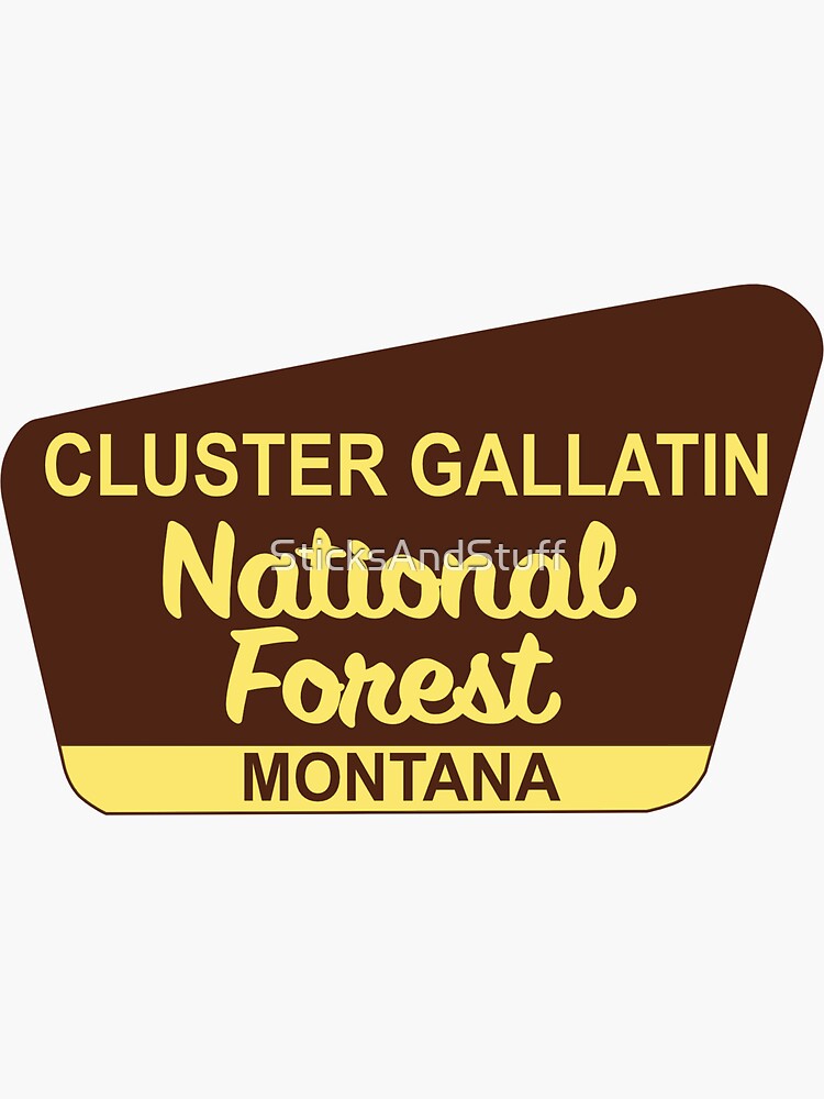 "Cluster Gallatin National Forest" Sticker for Sale by SticksAndStuff ...