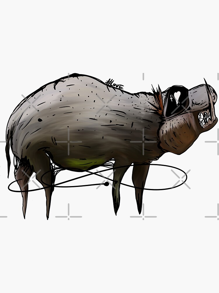 "hippo zombie" Sticker for Sale by emm-j | Redbubble